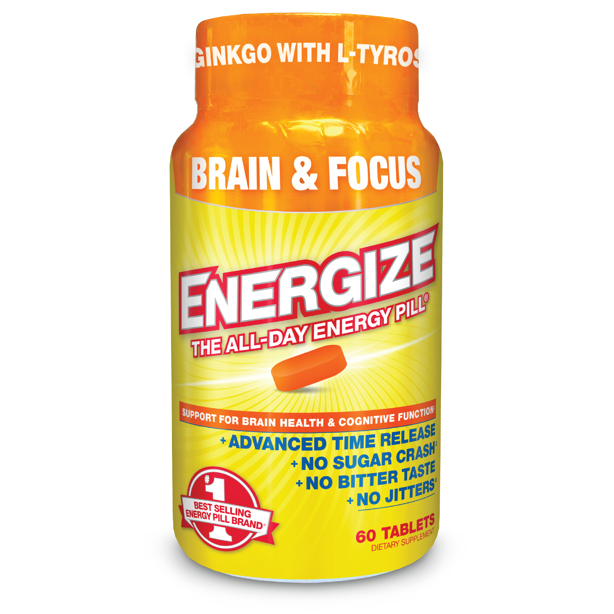 ENERGIZE™ Brain & Focus All-Day Energy Pill (60 Count)